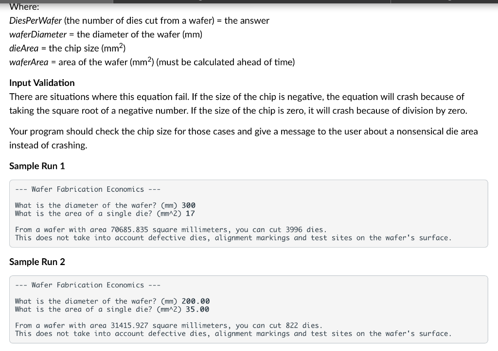 Solved # Program 1 # Purpose: calculate the number of dies | Chegg.com