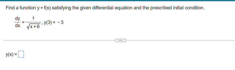 Solved Find a function y=f(x) satisfying the given | Chegg.com