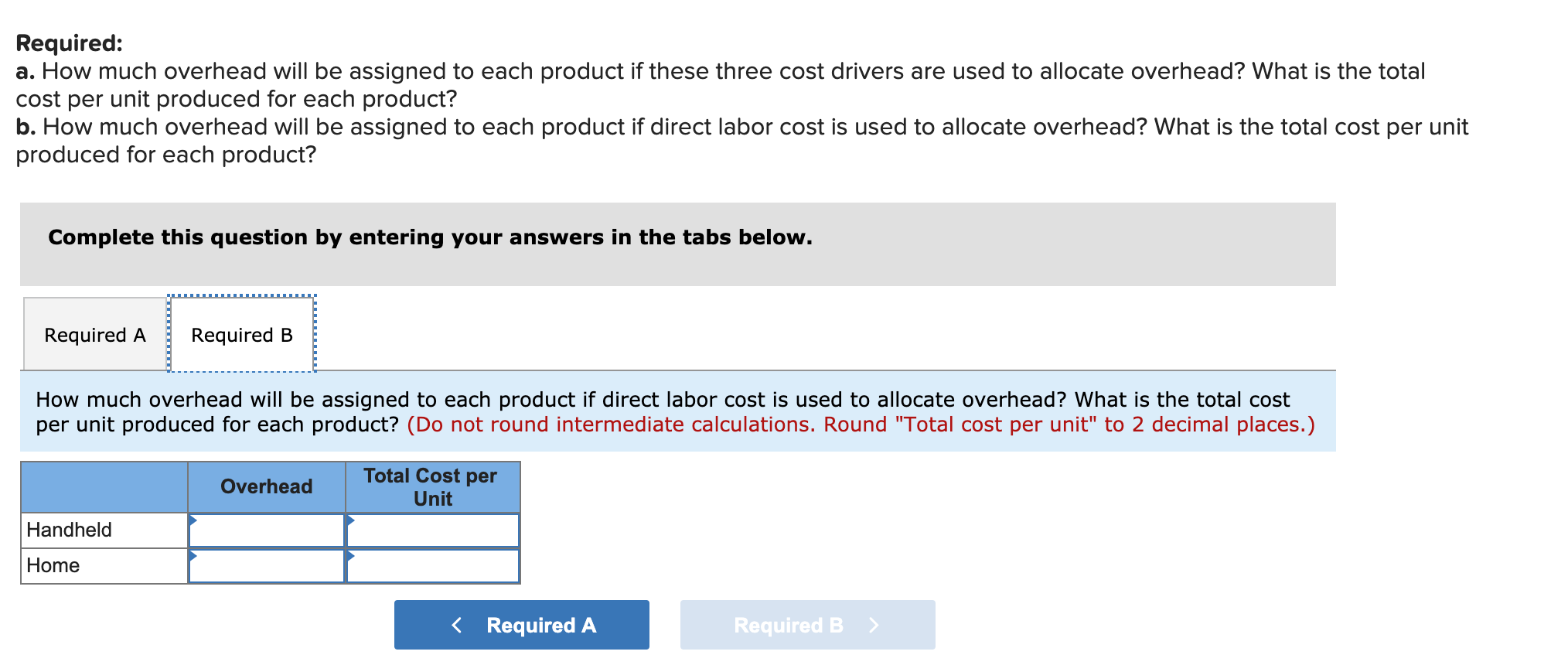 Solved Exercise 9-43 (Algo) Activity-Based versus | Chegg.com