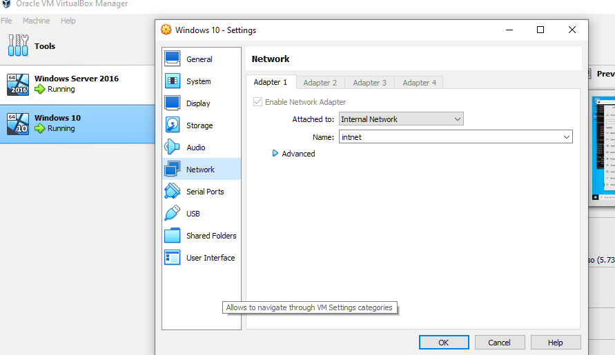 Solved Phase 1 – network setup – in Virtual Box add Windows | Chegg.com