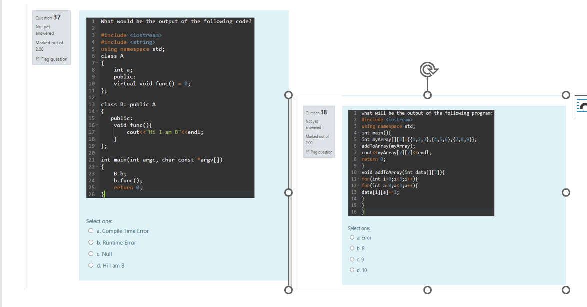 Solved Question 37 Not yet answered Marked out of 2.00 Flag | Chegg.com