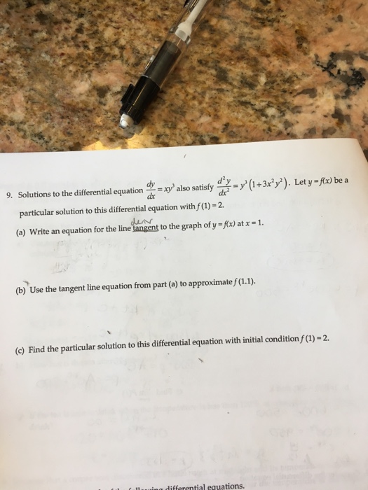 Solved Solutions to the differential equation dy/dx = xy^3 | Chegg.com