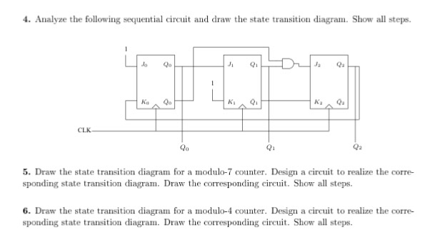 Solved . Analyze the following sequential circuit and draw | Chegg.com