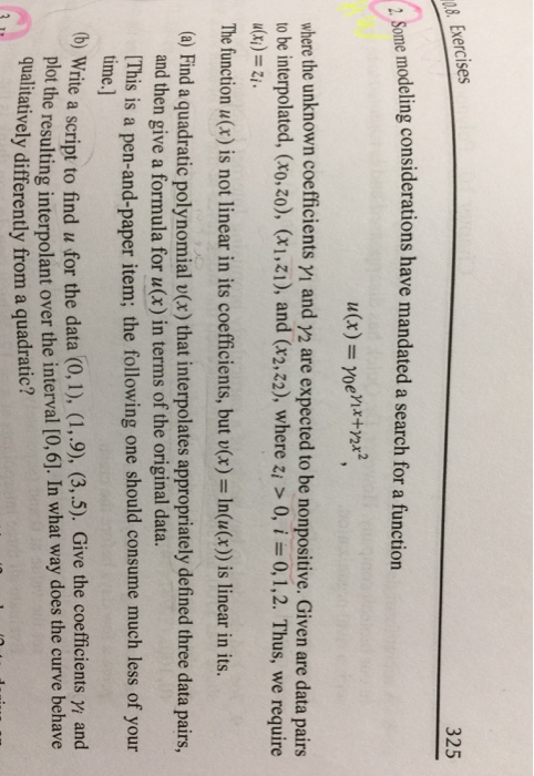 Solved 8. Exercises 325 Some modeling considerations have | Chegg.com