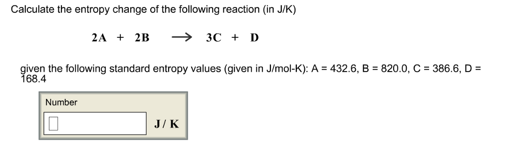 Solved Calculate the entropy change of the following | Chegg.com