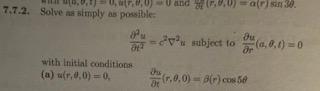 Solved 7.7.2. Solve as bimply as poesifle: ∂t2∂2u=c2∇2u | Chegg.com