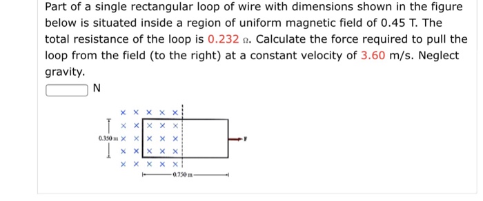 Solved Part of a single rectangular loop of wire with | Chegg.com