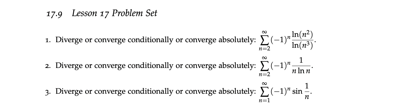 Solved Must use alternating series test to prove conditional | Chegg.com