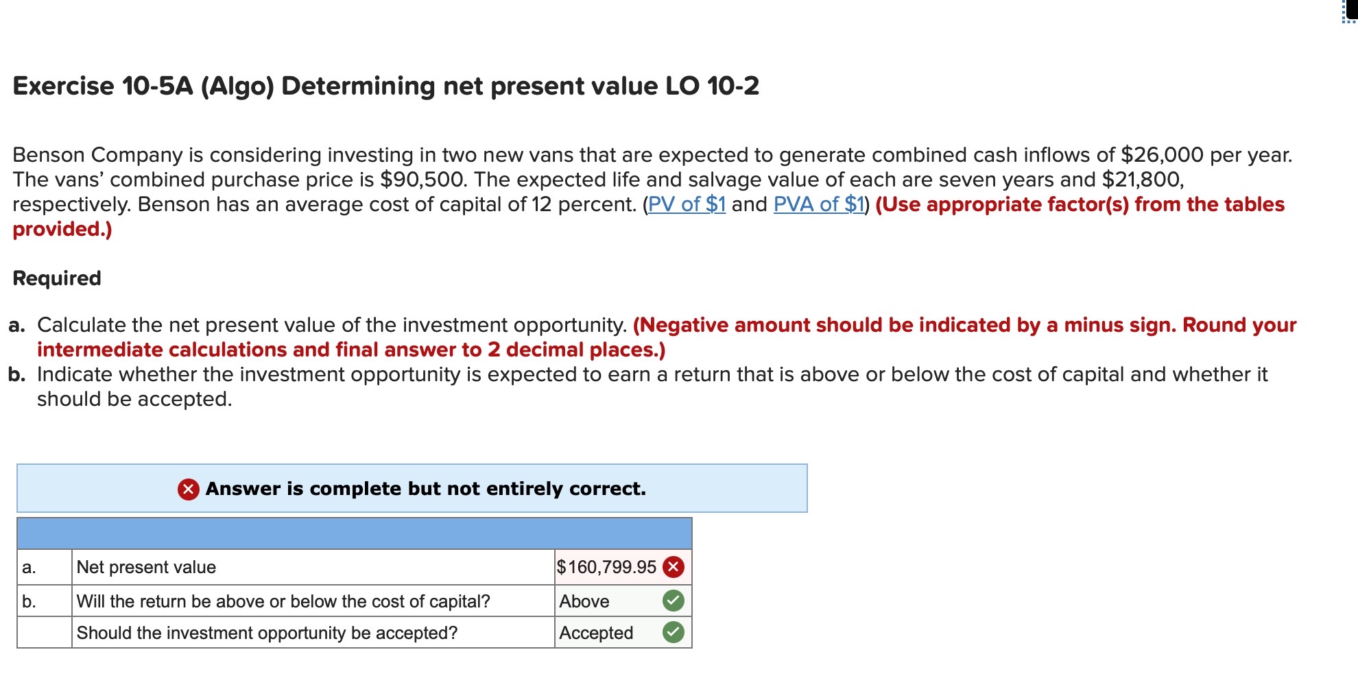 Solved Exercise 10-4A (Algo) Determining the present value | Chegg.com