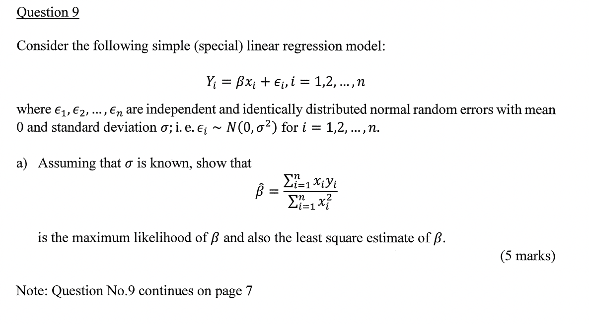 Consider the following simple (special) linear | Chegg.com