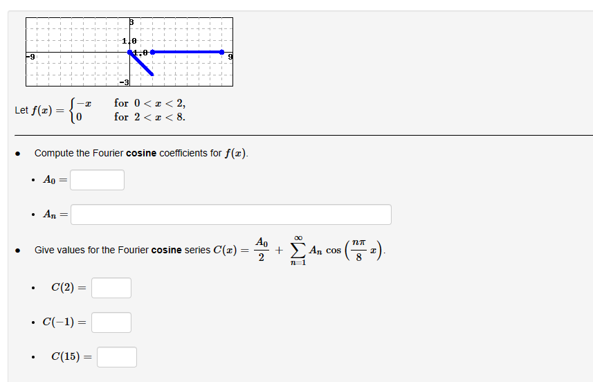 Solved f(x)={0x−1 for 0 | Chegg.com