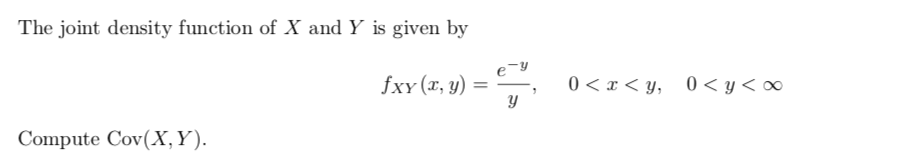 Solved The joint density function of X and Y is given by fxy | Chegg.com