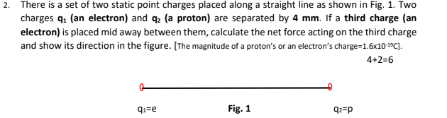 Solved Two static point charges are located along x axis as | Chegg.com