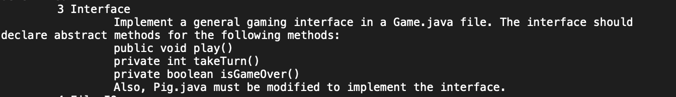 Solved Extend the provided "Game of Pig" code with the | Chegg.com