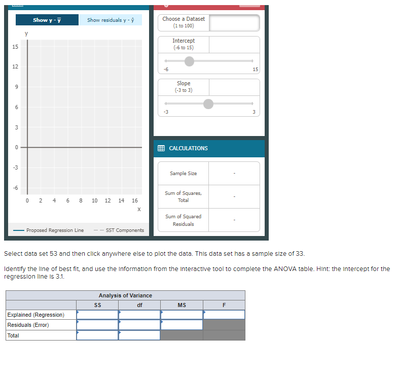Select data set 53 and then click anywhere else to | Chegg.com