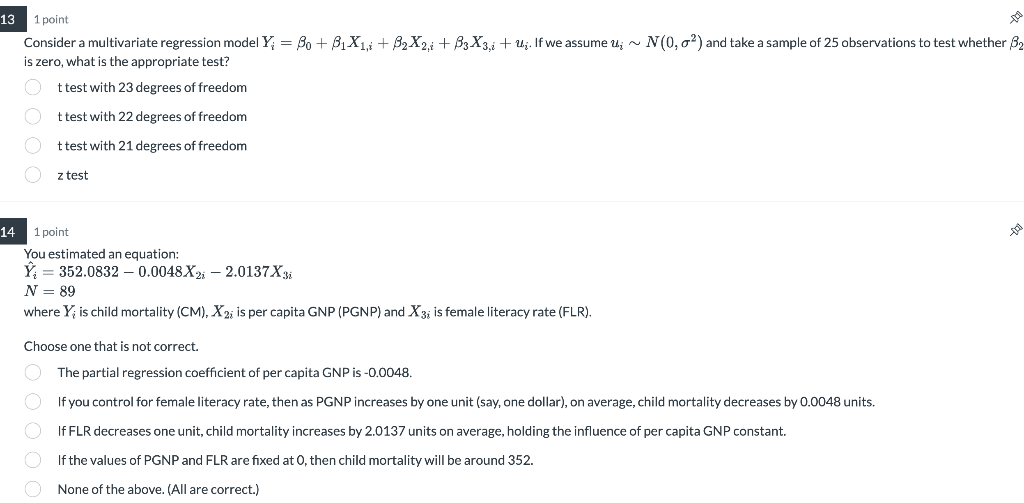 Solved Consider a multivariate regression model | Chegg.com