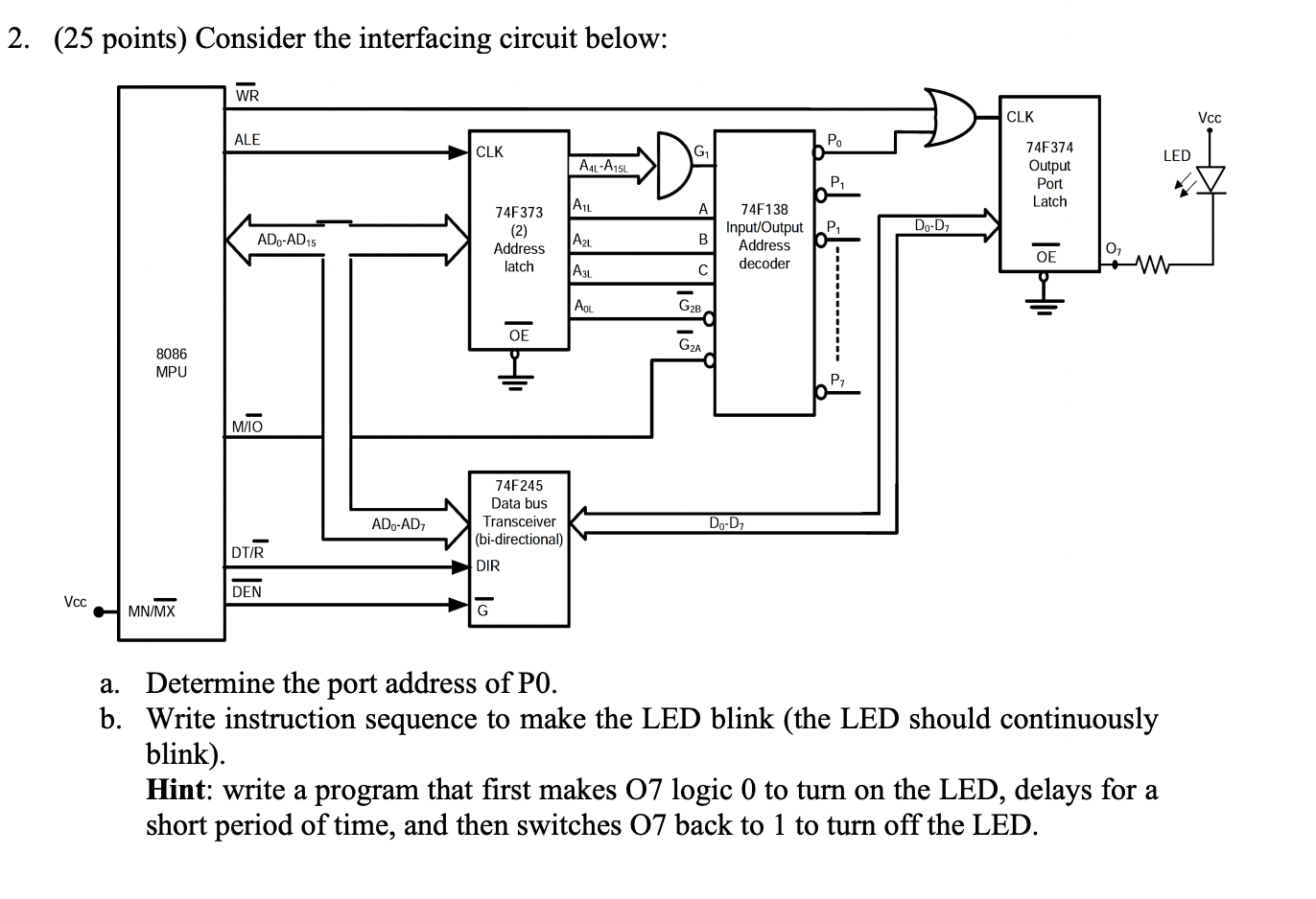 Solved Consider the interfacing circuit below: a. Determine | Chegg.com