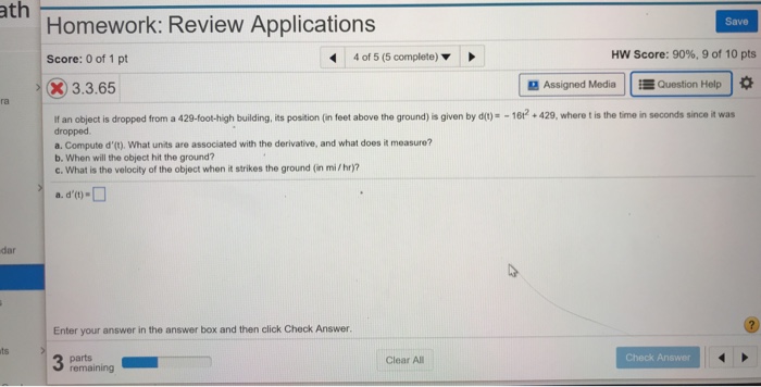 Solved ath Homework: Review Applications Save Score: 0 of 1 | Chegg.com