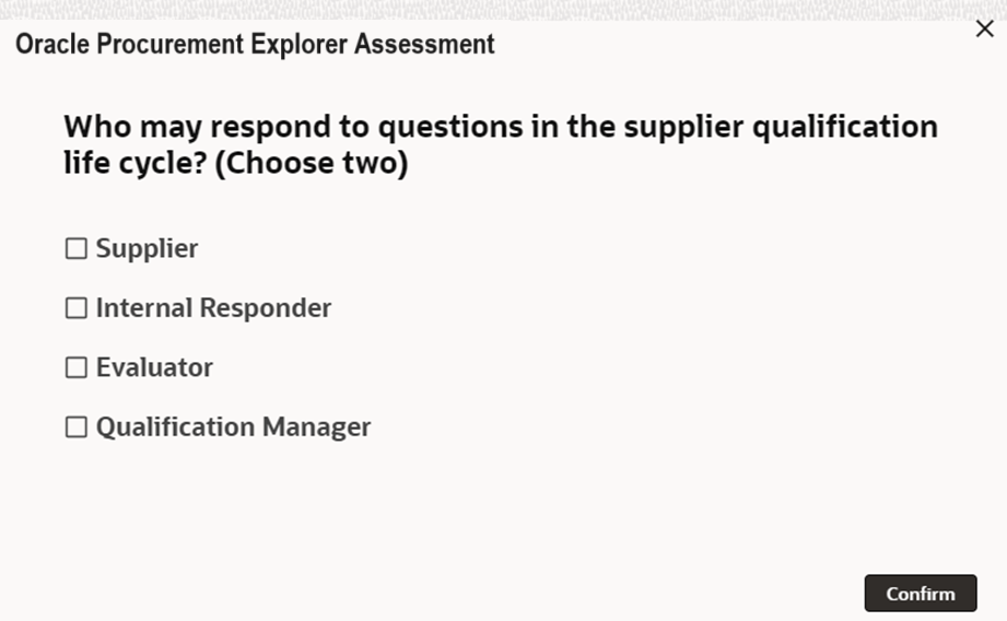 Solved Oracle Procurement Explorer AssessmentWho may respond | Chegg.com