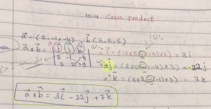 Solved Any 10 examples of dot product with any number and | Chegg.com