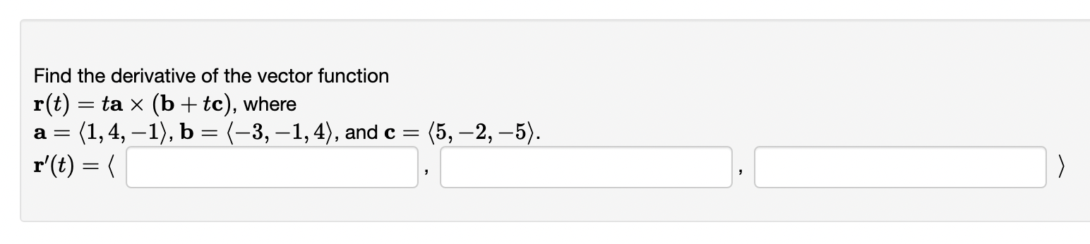 Solved Find the derivative of the vector function | Chegg.com