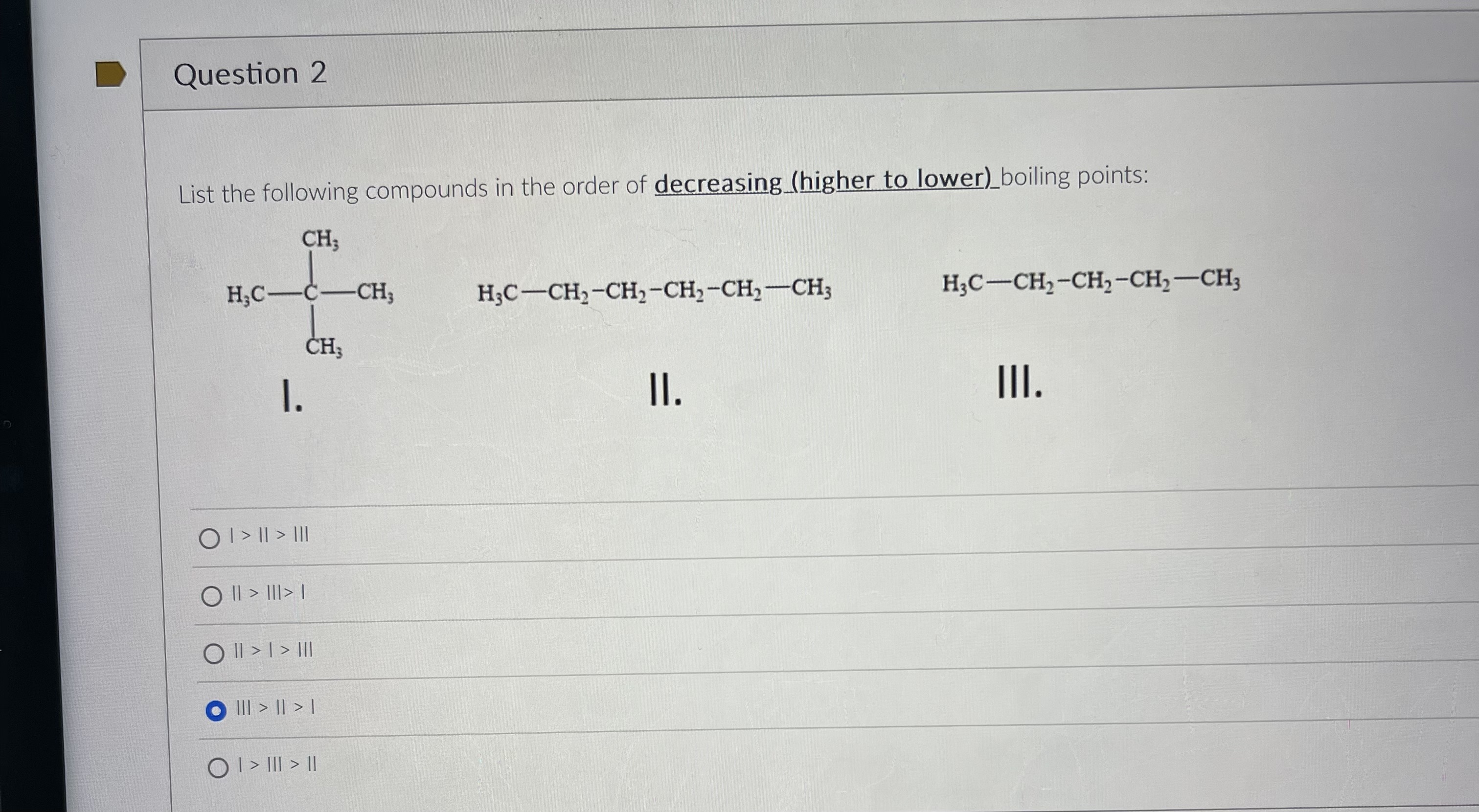 Solved List the following compounds in the order of | Chegg.com