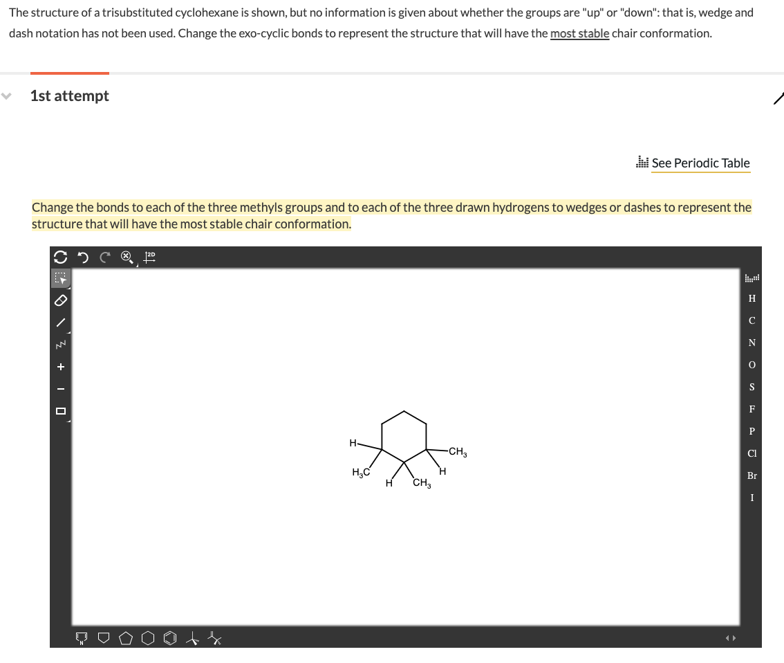 Solved The structure of a trisubstituted cyclohexane is | Chegg.com