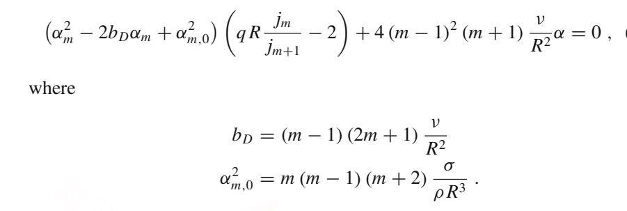 Solved (αm2−2bDαm+αm,02)(qRjm+1jm−2)+4(m−1)2(m+1)R2vα=0 | Chegg.com