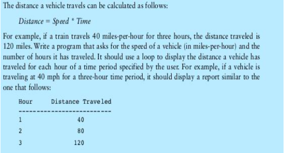 Solved The distance a vehicle travels can be calculated as | Chegg.com