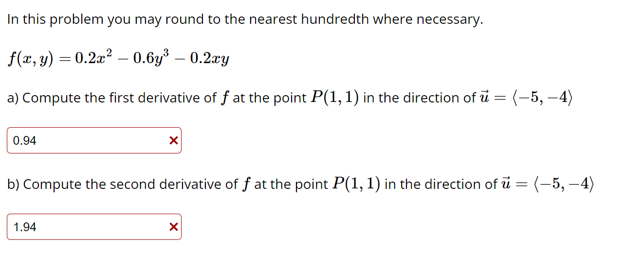 Solved In this problem you may round to the nearest | Chegg.com