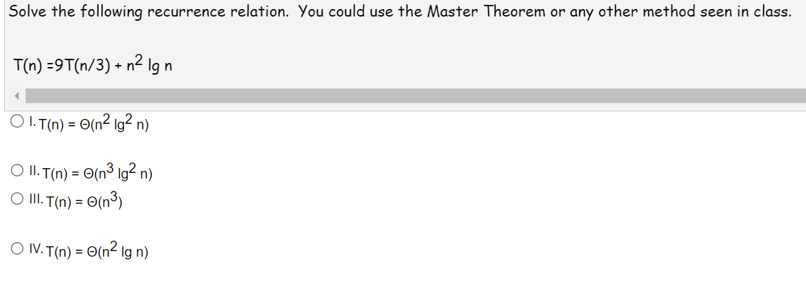 Solved Solve The Following Recurrence Relation You Could 6340