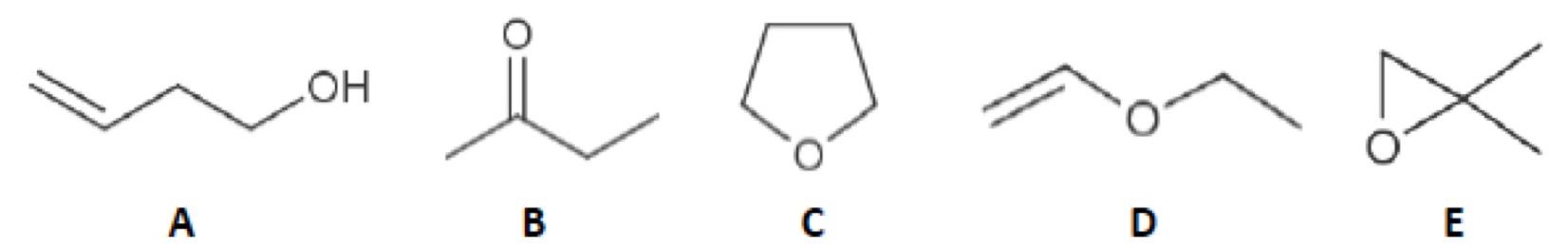 Solved These compounds are all isomers with formula C4H8O. | Chegg.com