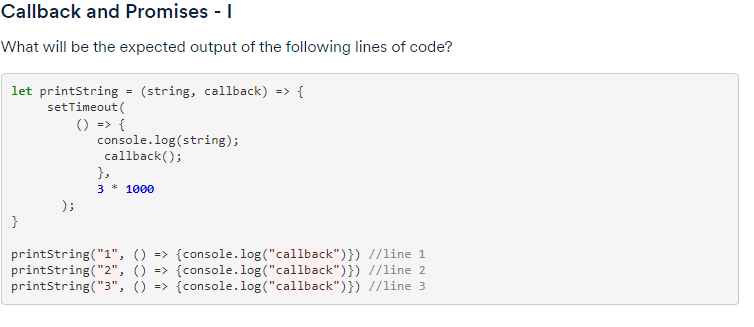 Solved Jallback and Promises - I Vhat will be the expected | Chegg.com
