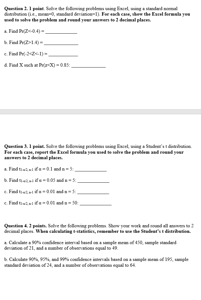 Solved Question 2. 1 point. Solve the following problems | Chegg.com