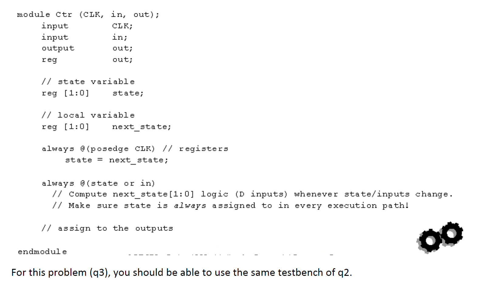 Solved 2. Write behavioral code for a 2-bit up/down counter. | Chegg.com
