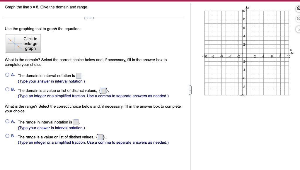 Solved Graph The Following Linear Function Give The Domain