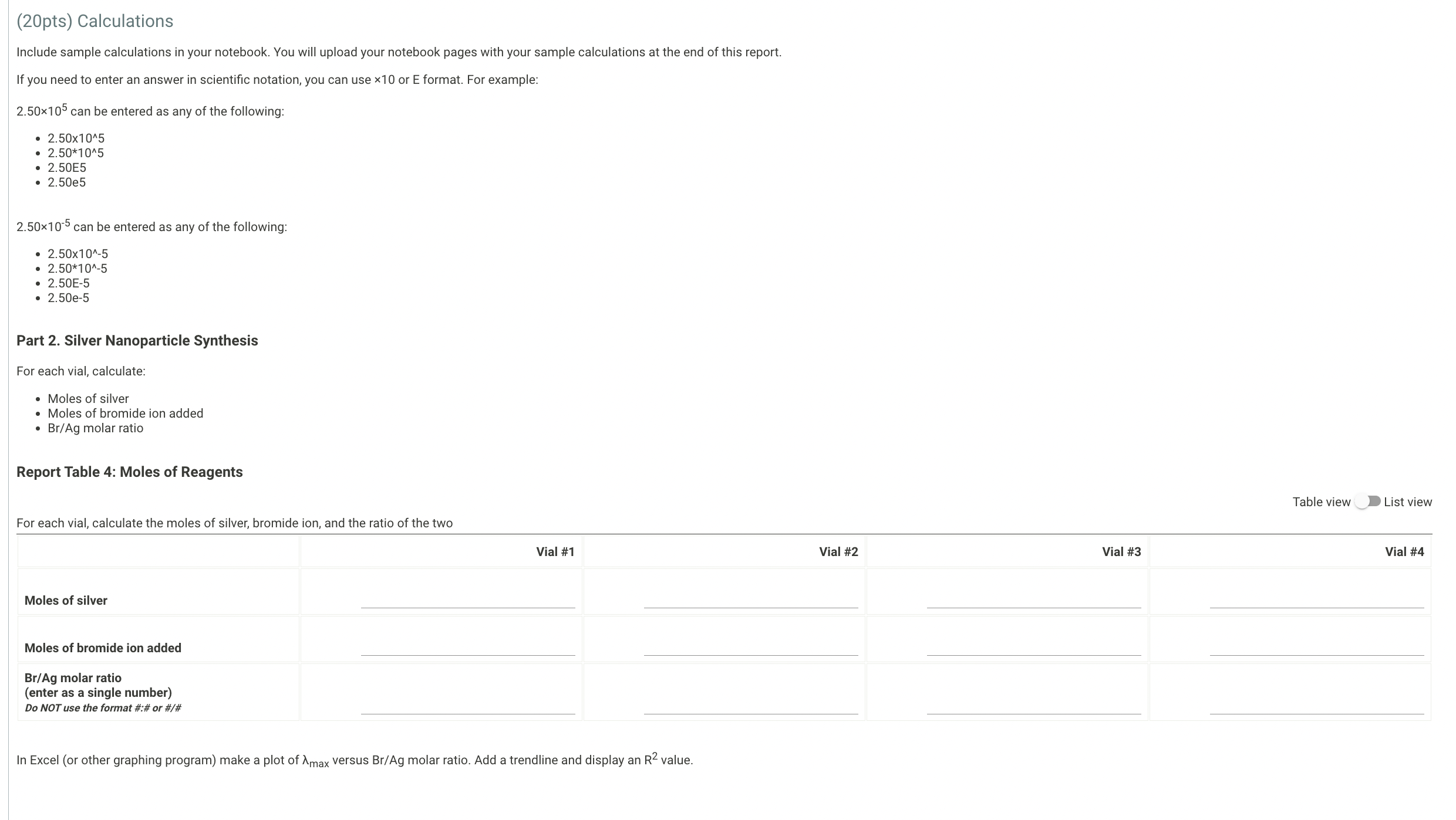 Solved Report Table 1: Reagent concentrations Report Table | Chegg.com