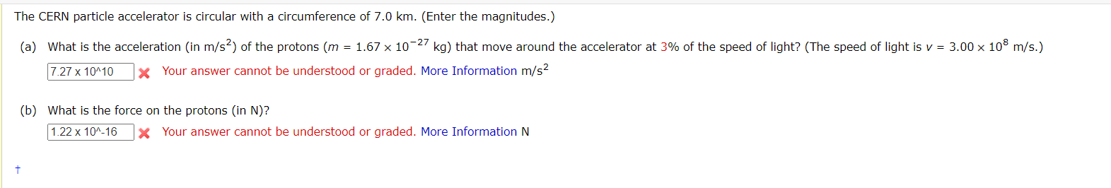 Solved he CERN particle accelerator is circular with a | Chegg.com