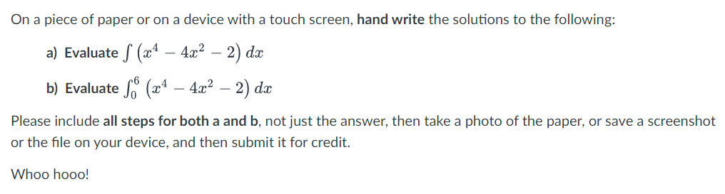 Solved On a piece of paper or on a device with a touch | Chegg.com