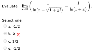 Solved Evaluate .Select one:a. -12b. 0c. 12d. -13 | Chegg.com