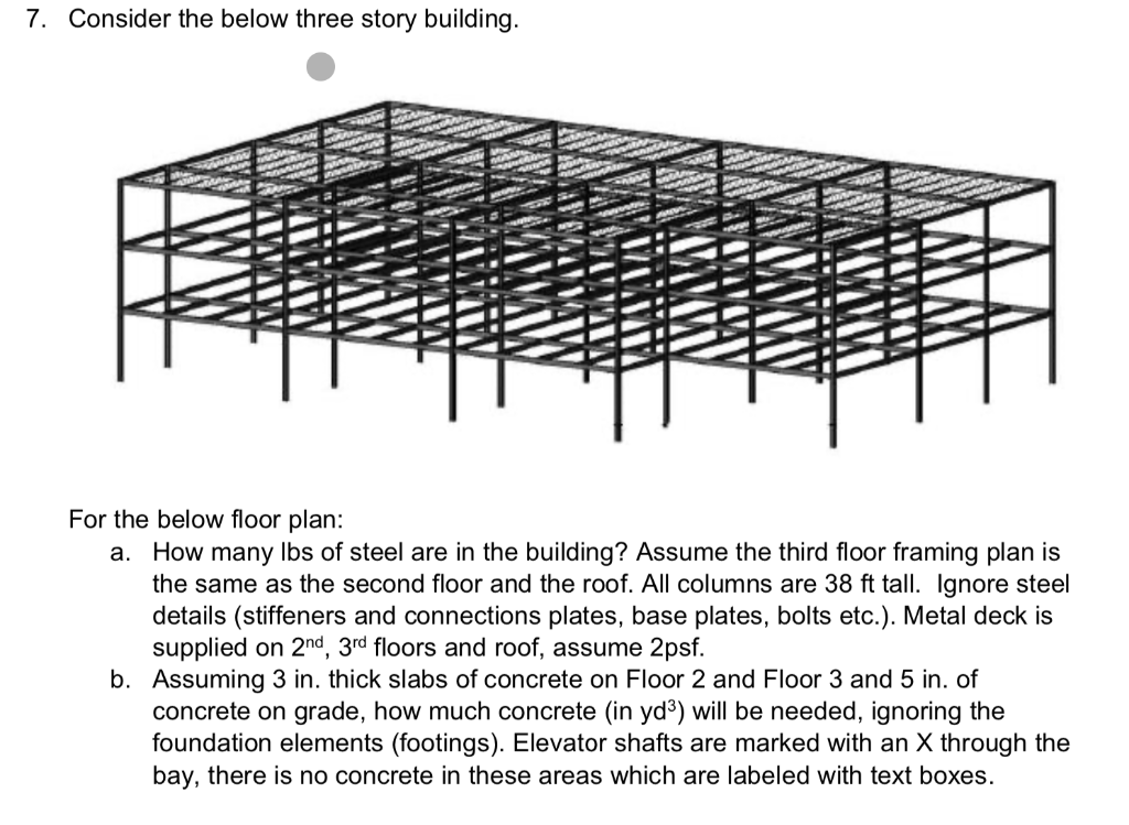 7. Consider the below three story building. For the | Chegg.com