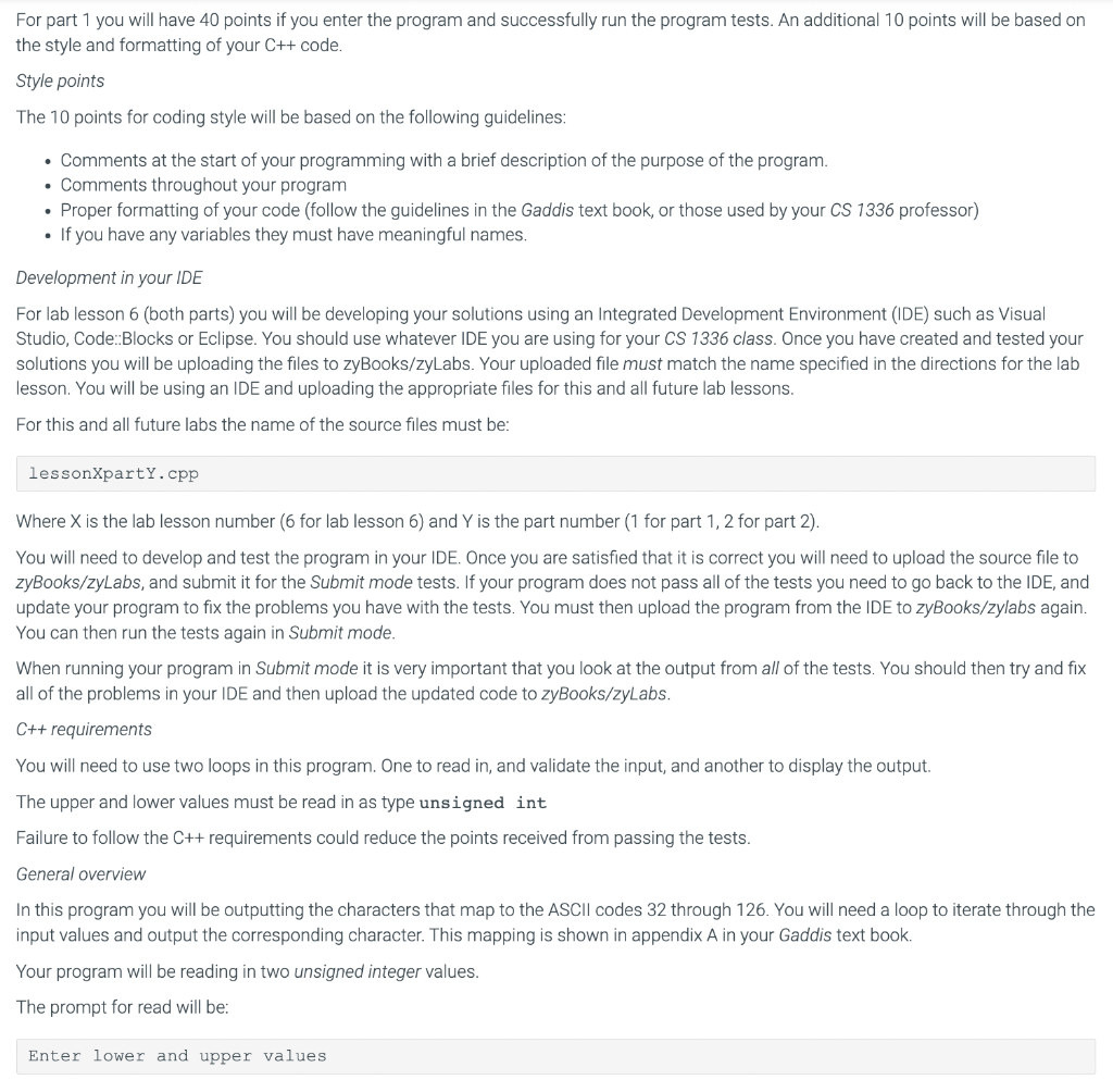 Solved For part 1 you will have 40 points if you enter the | Chegg.com