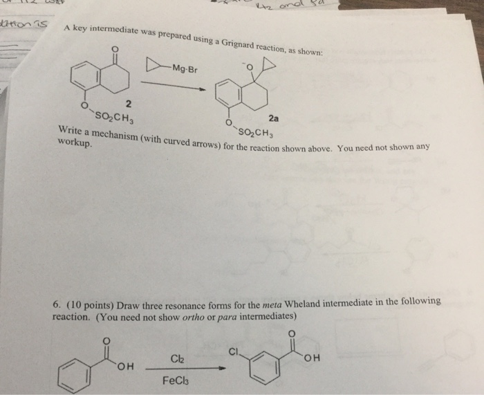 Solved utonis A key intermediate was prepared using a | Chegg.com