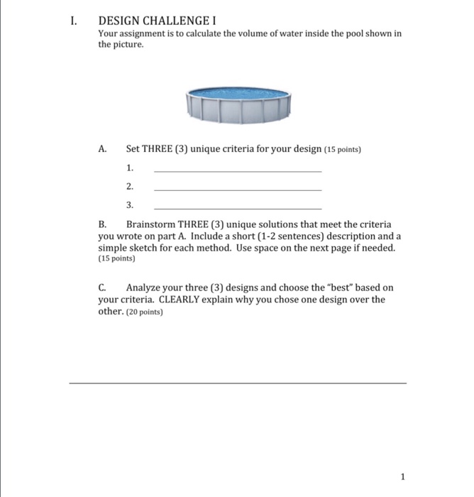Solved DESIGN CHALLENGE Your assignment is to calculate the | Chegg.com