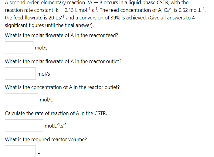 Solved For the elementary reaction A+2B↔C+D Write an | Chegg.com