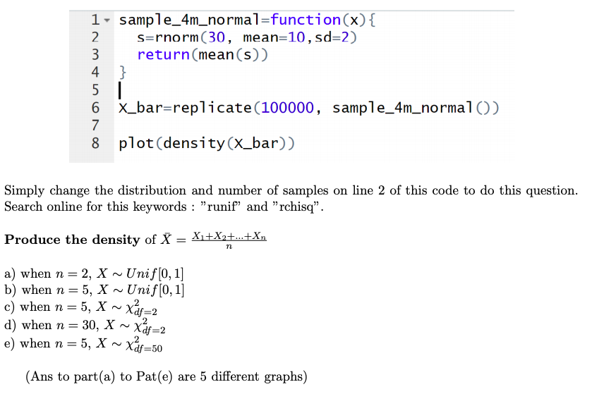 Solved 1 - sample_4m_normal=function(x) { S=rnorm (30, | Chegg.com
