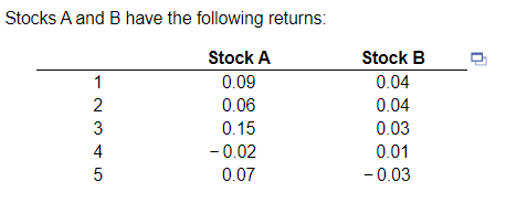 Solved a. What are the expected returns of the two | Chegg.com