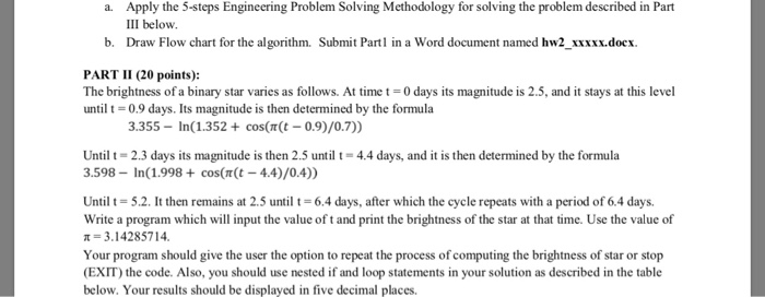 Solved a. Apply the 5-steps Engineering Problem Solving | Chegg.com