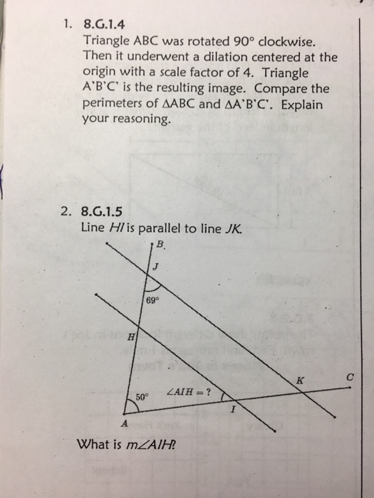 Solved Triangle ABC was rotated 90 Degree clockwise. Then it | Chegg.com