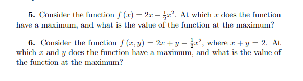 Solved 5. Consider the function f(x)=2x−21x2. At which x | Chegg.com